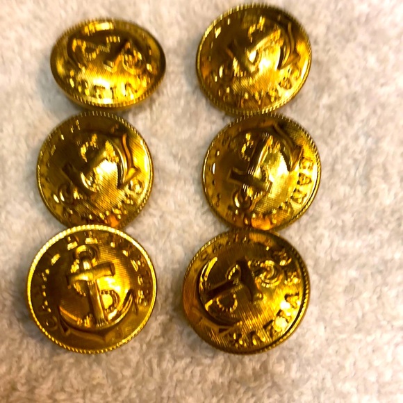 Accessories | Vintage Military Style Metal Buttons Set | Poshmark